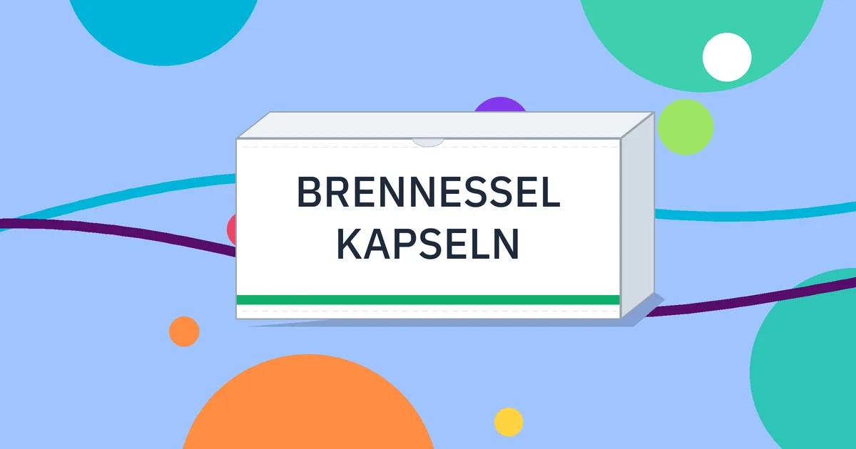 Symbolbild: Packung mit der Aufschrift BRENNESSEL KAPSELN (PZN 04802825) – Verfügbarkeit und Bezug in Apotheken in Frankfurt am Main
