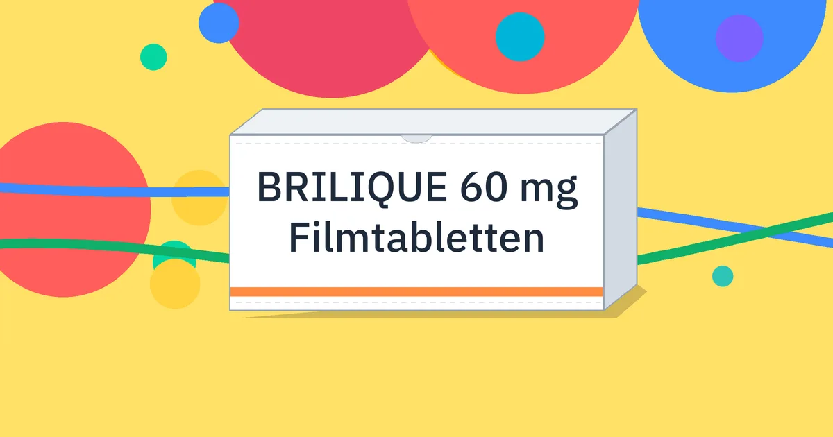 Symbolbild: Packung mit der Aufschrift BRILIQUE 60 mg Filmtabletten (PZN 16889487) – Verfügbarkeit und Bezug in Apotheken in Frankfurt am Main
