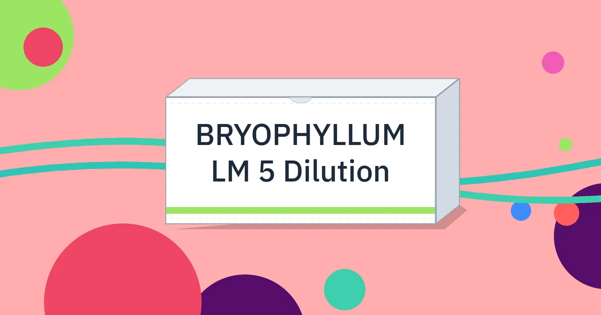 Symbolbild: Packung mit der Aufschrift BRYOPHYLLUM LM 5 Dilution (PZN 13397252) – Verfügbarkeit und Bezug in Apotheken in Frankfurt am Main