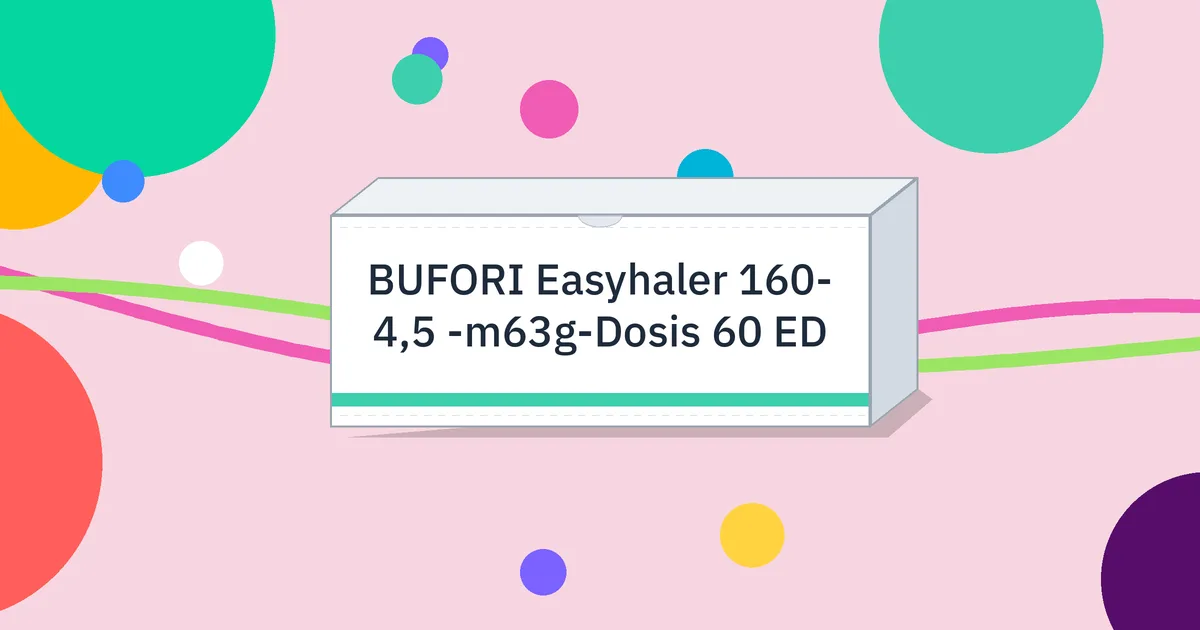 Symbolbild: Packung mit der Aufschrift BUFORI Easyhaler 160-4,5 -m63g-Dosis 60 ED (PZN 12484167) – Verfügbarkeit und Bezug in Apotheken in Frankfurt am Main