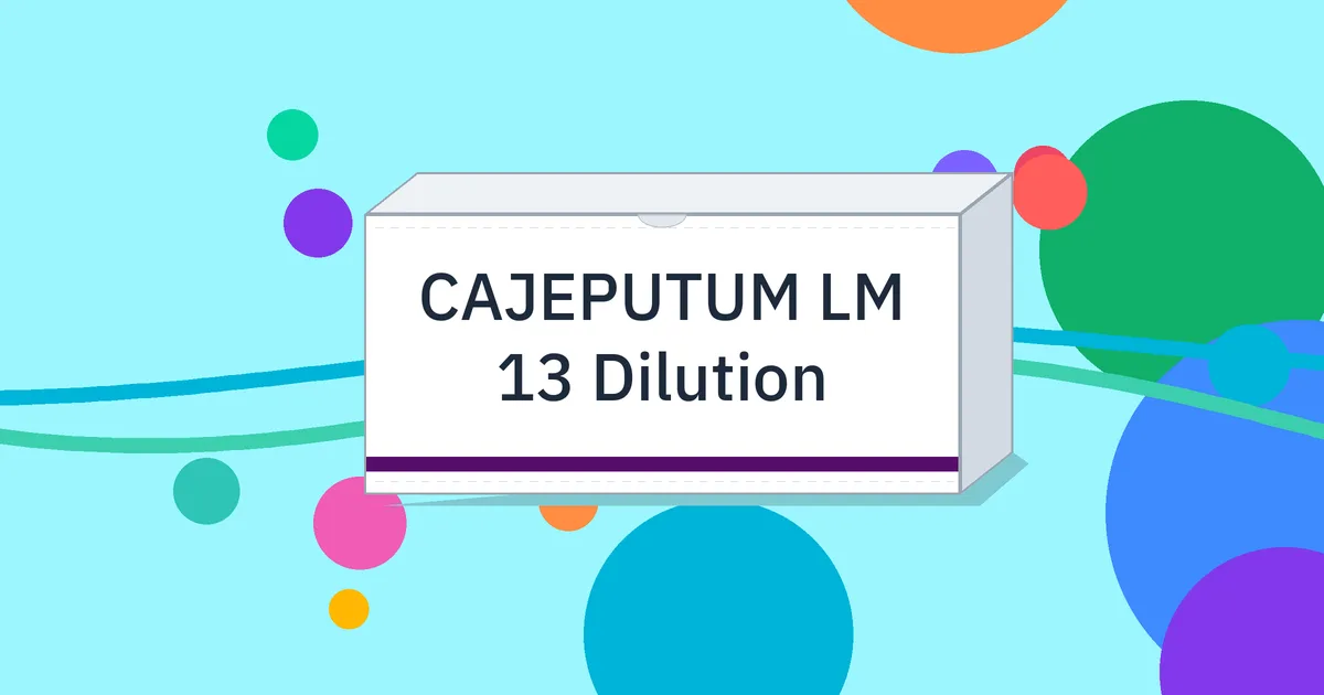 Symbolbild: Packung mit der Aufschrift CAJEPUTUM LM 13 Dilution (PZN 12799586) – Verfügbarkeit und Bezug in Apotheken in Frankfurt am Main