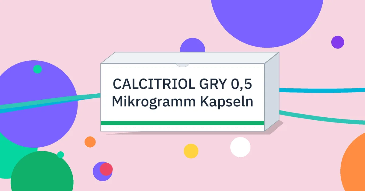 Symbolbild: Packung mit der Aufschrift CALCITRIOL GRY 0,5 Mikrogramm Kapseln (PZN 06706497) – Verfügbarkeit und Bezug in Apotheken in Frankfurt am Main