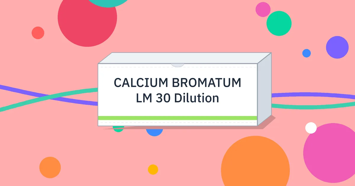 Symbolbild: Packung mit der Aufschrift CALCIUM BROMATUM LM 30 Dilution (PZN 13408079) – Verfügbarkeit und Bezug in Apotheken in Frankfurt am Main