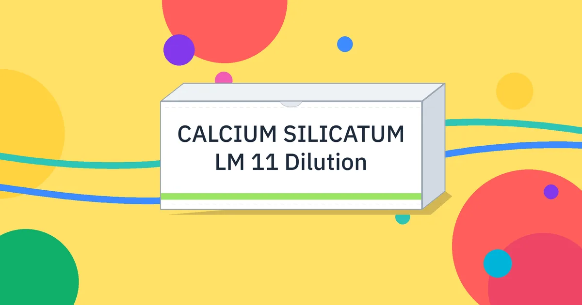 Symbolbild: Packung mit der Aufschrift CALCIUM SILICATUM LM 11 Dilution (PZN 12805619) – Verfügbarkeit und Bezug in Apotheken in Frankfurt am Main