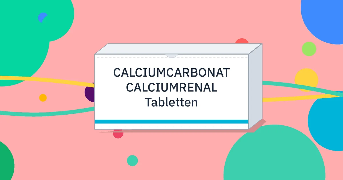 Symbolbild: Packung mit der Aufschrift CALCIUMCARBONAT CALCIUMRENAL Tabletten (PZN 04790157) – Verfügbarkeit und Bezug in Apotheken in Frankfurt am Main