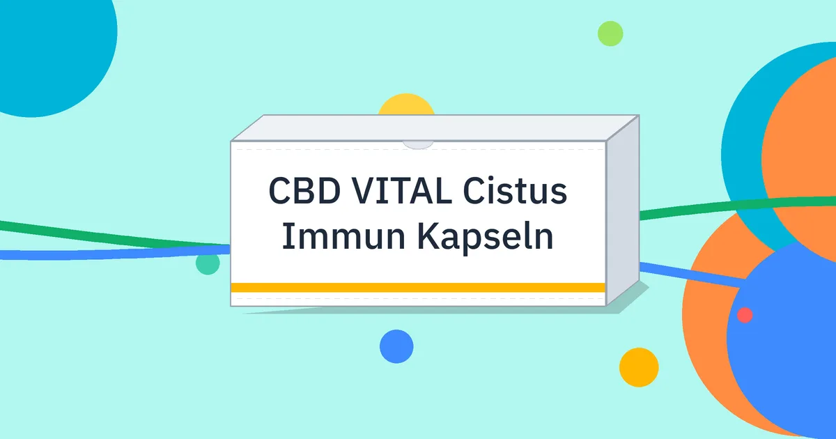 Symbolbild: Packung mit der Aufschrift CBD VITAL Cistus Immun Kapseln (PZN 18453274) – Verfügbarkeit und Bezug in Apotheken in Frankfurt am Main