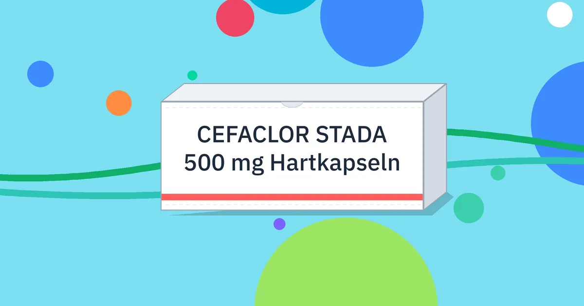 Symbolbild: Packung mit der Aufschrift CEFACLOR STADA 500 mg Hartkapseln (PZN 07273534) – Verfügbarkeit und Bezug in Apotheken in Frankfurt am Main