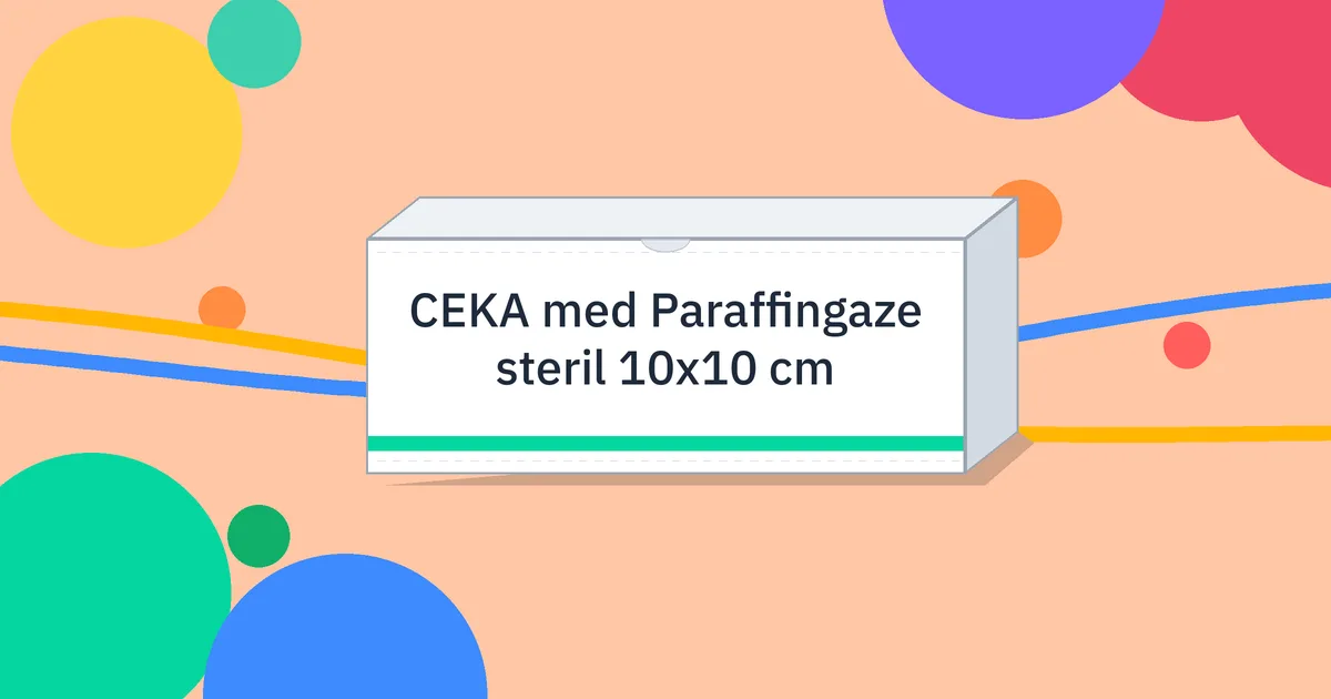 Symbolbild: Packung mit der Aufschrift CEKA med Paraffingaze steril 10x10 cm (PZN 18450933) – Verfügbarkeit und Bezug in Apotheken in Frankfurt am Main