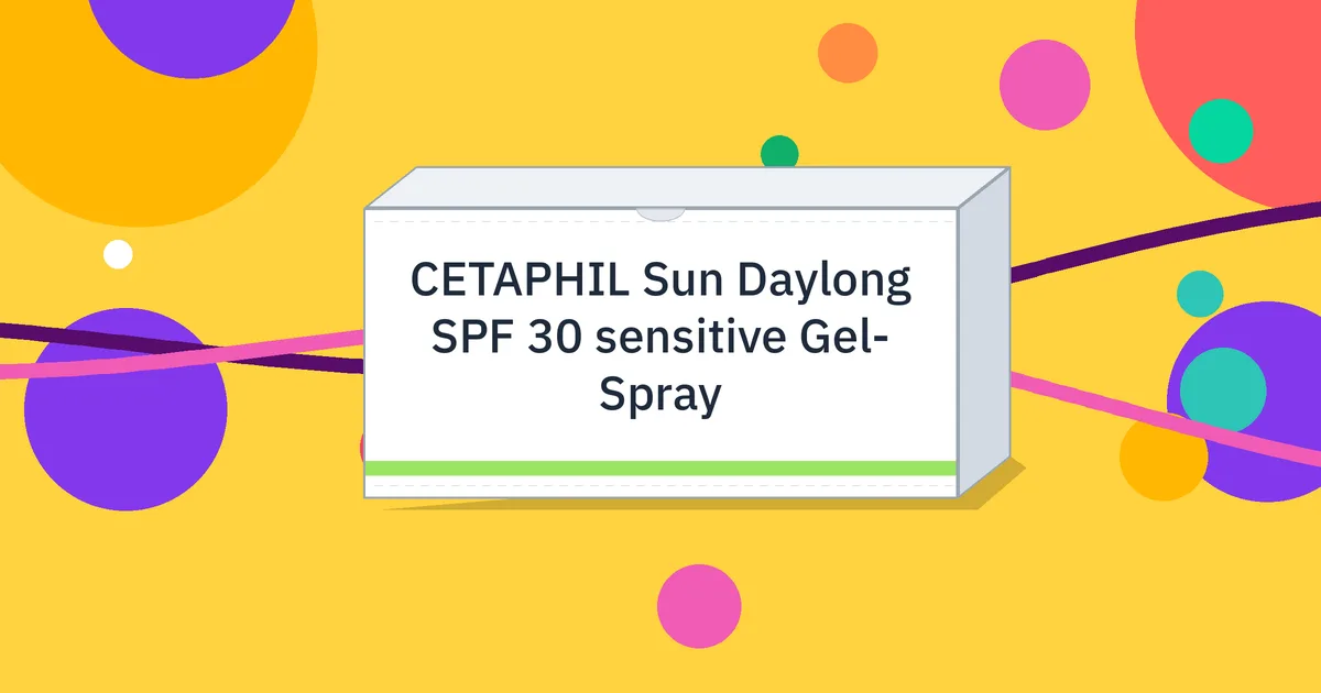 Symbolbild: Packung mit der Aufschrift CETAPHIL Sun Daylong SPF 30 sensitive Gel-Spray (PZN 15250323) – Verfügbarkeit und Bezug in Apotheken in Frankfurt am Main
