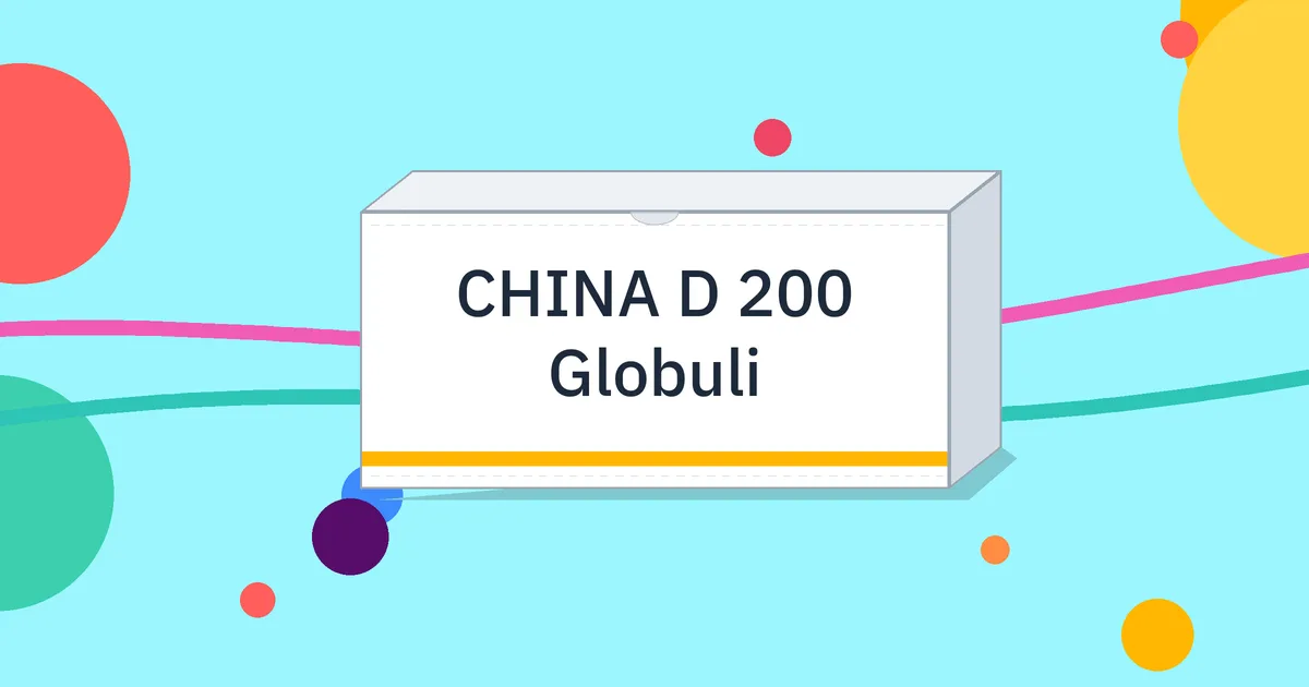 Symbolbild: Packung mit der Aufschrift CHINA D 200 Globuli (PZN 04212058) – Verfügbarkeit und Bezug in Apotheken in Frankfurt am Main
