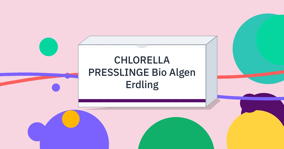 Symbolbild: Packung mit der Aufschrift CHLORELLA PRESSLINGE Bio Algen Erdling (PZN 18205895) – Verfügbarkeit und Bezug in Apotheken in Frankfurt am Main