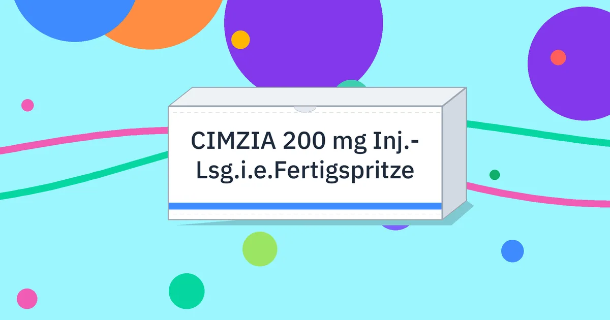 Symbolbild: Packung mit der Aufschrift CIMZIA 200 mg Inj.-Lsg.i.e.Fertigspritze (PZN 01751978) – Verfügbarkeit und Bezug in Apotheken in Frankfurt am Main
