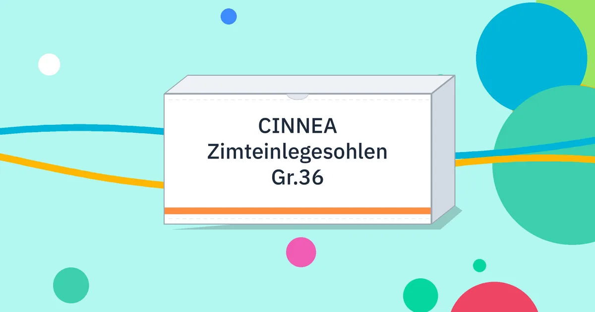 Symbolbild: Packung mit der Aufschrift CINNEA Zimteinlegesohlen Gr.36 (PZN 01909480) – Verfügbarkeit und Bezug in Apotheken in Frankfurt am Main