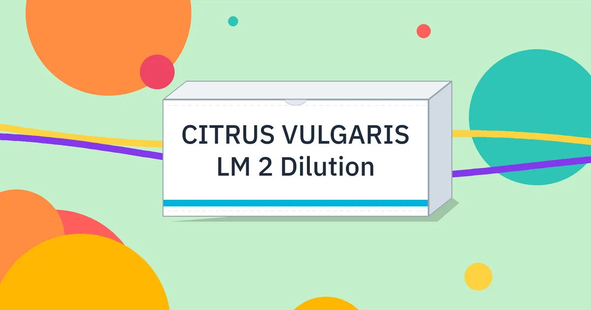 Symbolbild: Packung mit der Aufschrift CITRUS VULGARIS LM 2 Dilution (PZN 12821647) – Verfügbarkeit und Bezug in Apotheken in Frankfurt am Main