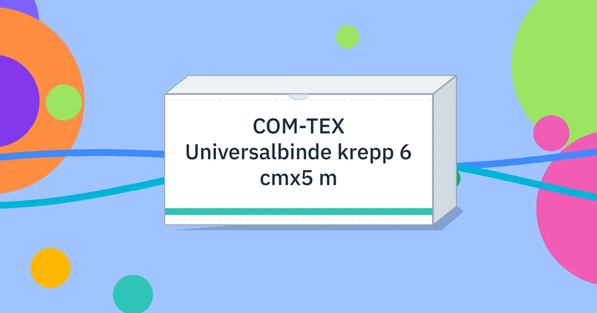 Symbolbild: Packung mit der Aufschrift COM-TEX Universalbinde krepp 6 cmx5 m (PZN 19113511) – Verfügbarkeit und Bezug in Apotheken in Frankfurt am Main