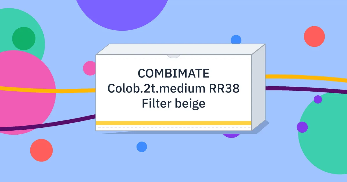 Symbolbild: Packung mit der Aufschrift COMBIMATE Colob.2t.medium RR38 Filter beige (PZN 03738628) – Verfügbarkeit und Bezug in Apotheken in Frankfurt am Main