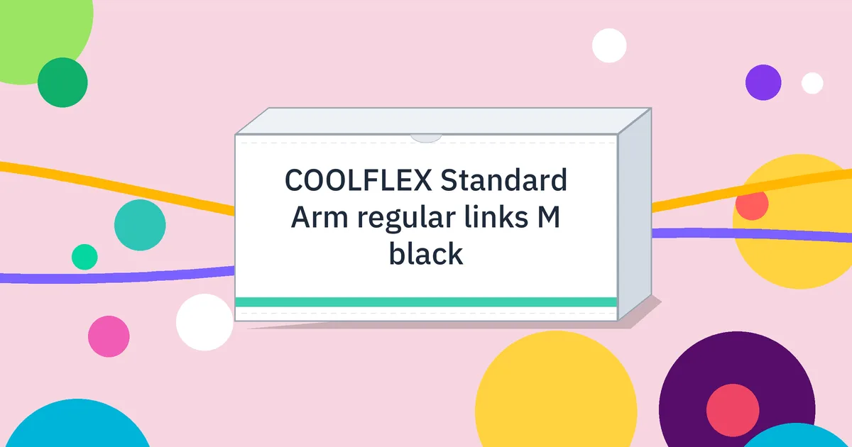 Symbolbild: Packung mit der Aufschrift COOLFLEX Standard Arm regular links M black (PZN 20382653) – Verfügbarkeit und Bezug in Apotheken in Frankfurt am Main