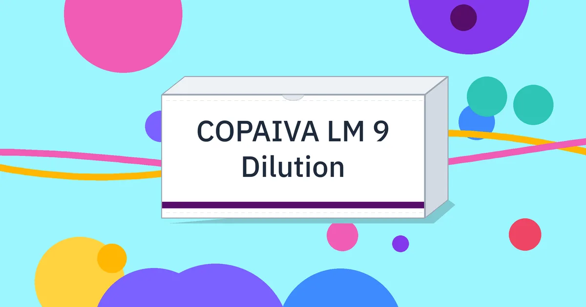 Symbolbild: Packung mit der Aufschrift COPAIVA LM 9 Dilution (PZN 13451052) – Verfügbarkeit und Bezug in Apotheken in Frankfurt am Main