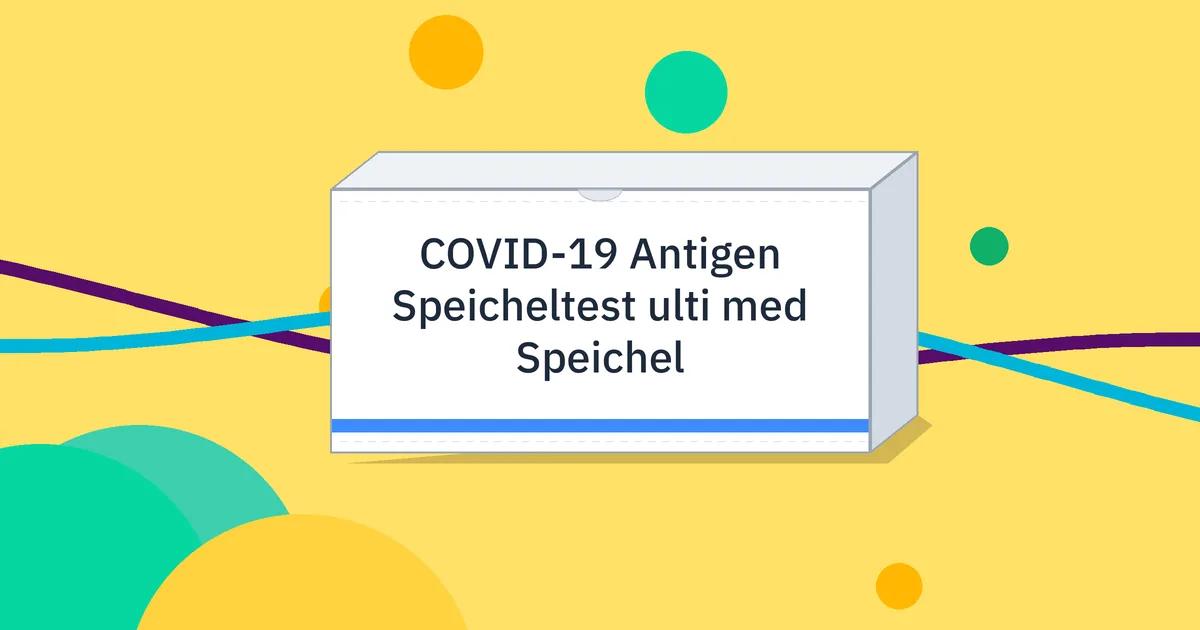 Symbolbild: Packung mit der Aufschrift COVID-19 Antigen Speicheltest ulti med Speichel (PZN 17859867) – Verfügbarkeit und Bezug in Apotheken in Frankfurt am Main