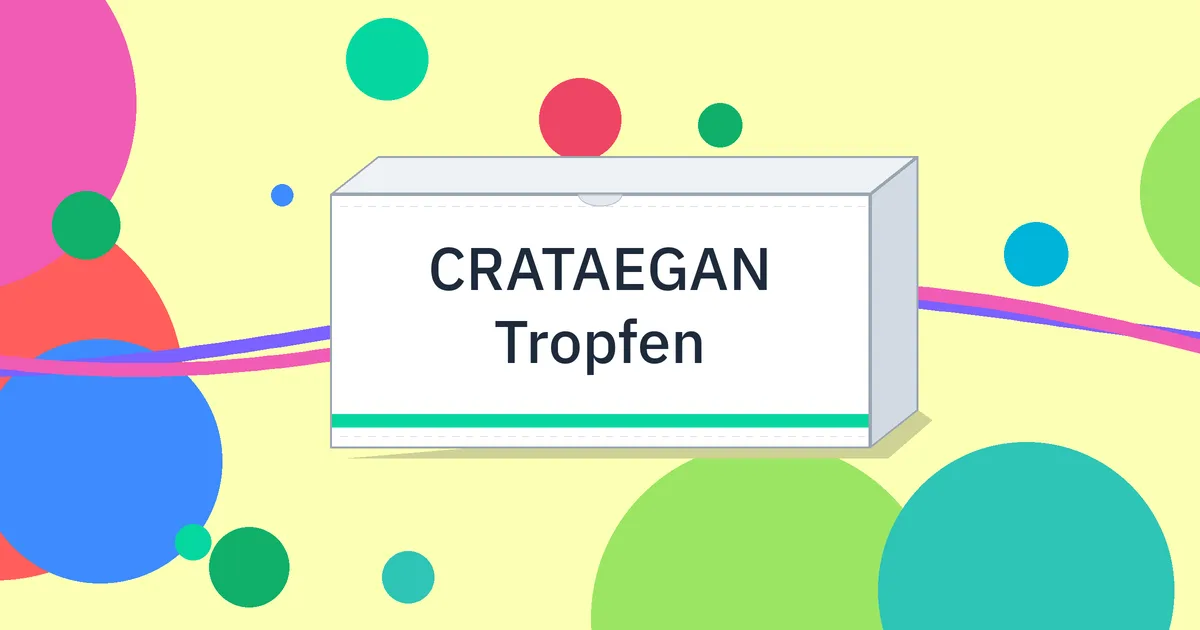Symbolbild: Packung mit der Aufschrift CRATAEGAN Tropfen (PZN 16729743) – Verfügbarkeit und Bezug in Apotheken in Frankfurt am Main