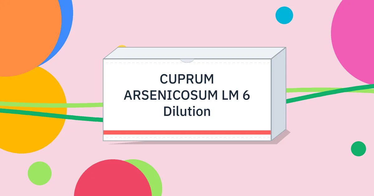 Symbolbild: Packung mit der Aufschrift CUPRUM ARSENICOSUM LM 6 Dilution (PZN 07540202) – Verfügbarkeit und Bezug in Apotheken in Frankfurt am Main
