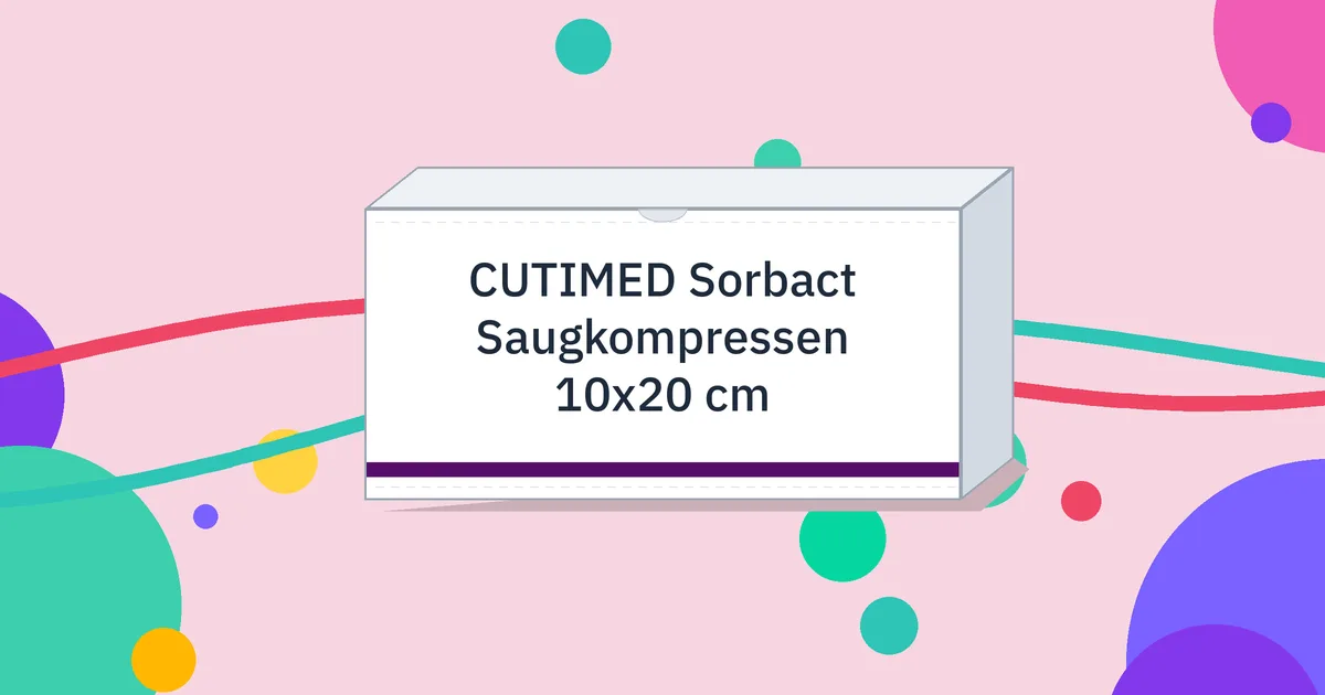 Symbolbild: Packung mit der Aufschrift CUTIMED Sorbact Saugkompressen 10x20 cm (PZN 20174618) – Verfügbarkeit und Bezug in Apotheken in Frankfurt am Main