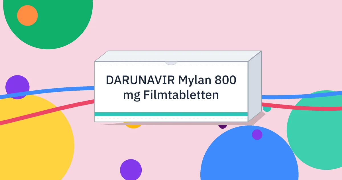 Symbolbild: Packung mit der Aufschrift DARUNAVIR Mylan 800 mg Filmtabletten (PZN 17422515) – Verfügbarkeit und Bezug in Apotheken in Frankfurt am Main