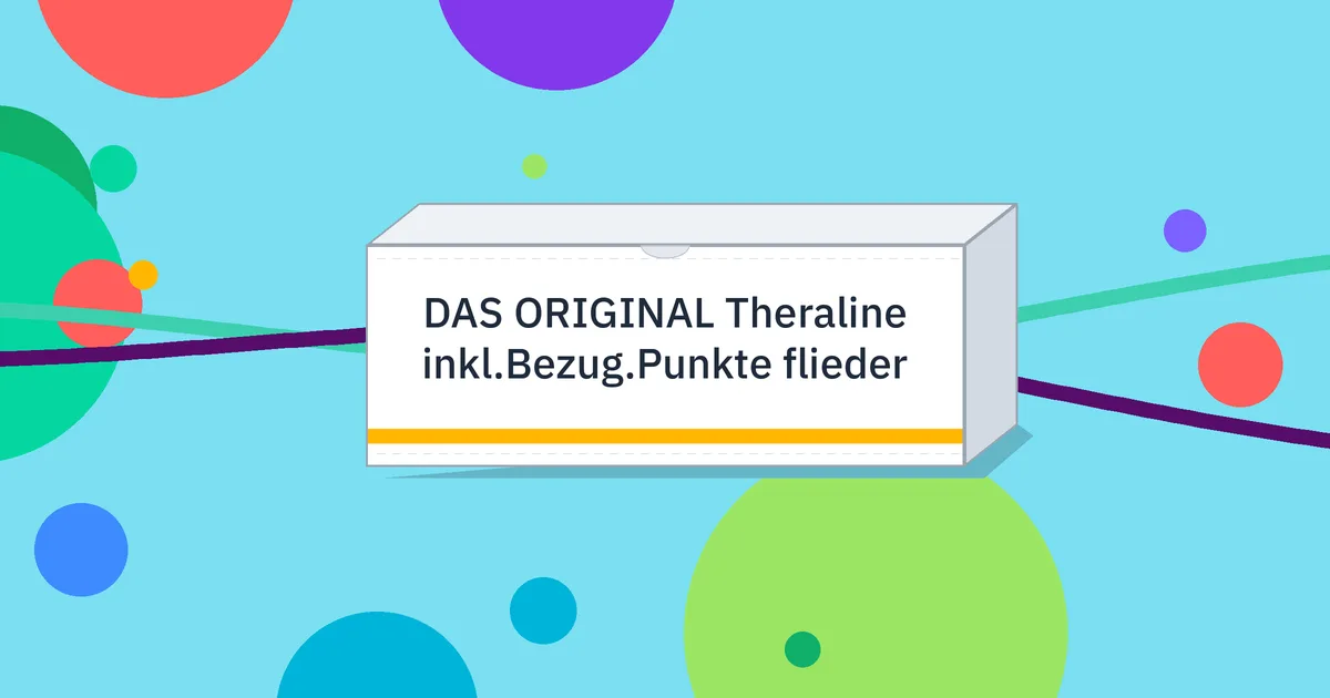 Symbolbild: Packung mit der Aufschrift DAS ORIGINAL Theraline inkl.Bezug.Punkte flieder (PZN 12338997) – Verfügbarkeit und Bezug in Apotheken in Frankfurt am Main