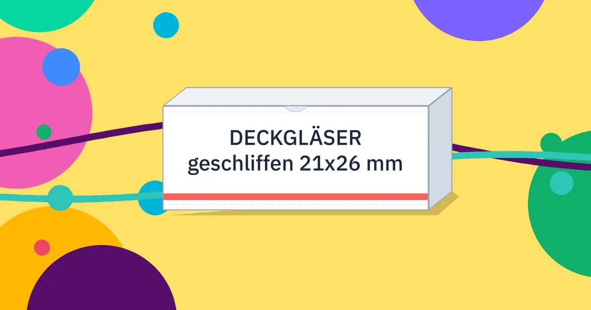 Symbolbild: Packung mit der Aufschrift DECKGLÄSER geschliffen 21x26 mm (PZN 02007785) – Verfügbarkeit und Bezug in Apotheken in Frankfurt am Main