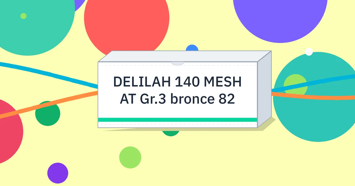Symbolbild: Packung mit der Aufschrift DELILAH 140 MESH AT Gr.3 bronce 82 (PZN 13850013) – Verfügbarkeit und Bezug in Apotheken in Frankfurt am Main