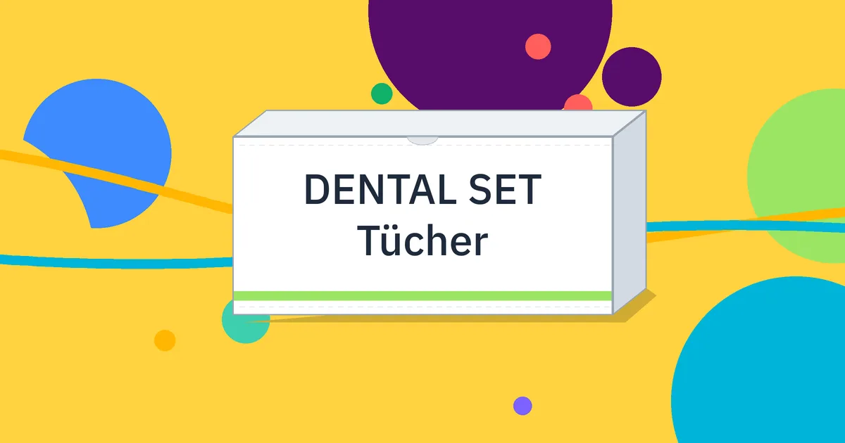 Symbolbild: Packung mit der Aufschrift DENTAL SET Tücher (PZN 19416016) – Verfügbarkeit und Bezug in Apotheken in Frankfurt am Main