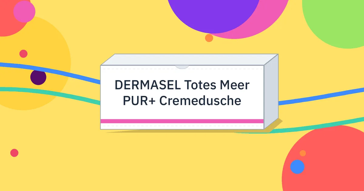 Symbolbild: Packung mit der Aufschrift DERMASEL Totes Meer PUR+ Cremedusche (PZN 02767094) – Verfügbarkeit und Bezug in Apotheken in Frankfurt am Main