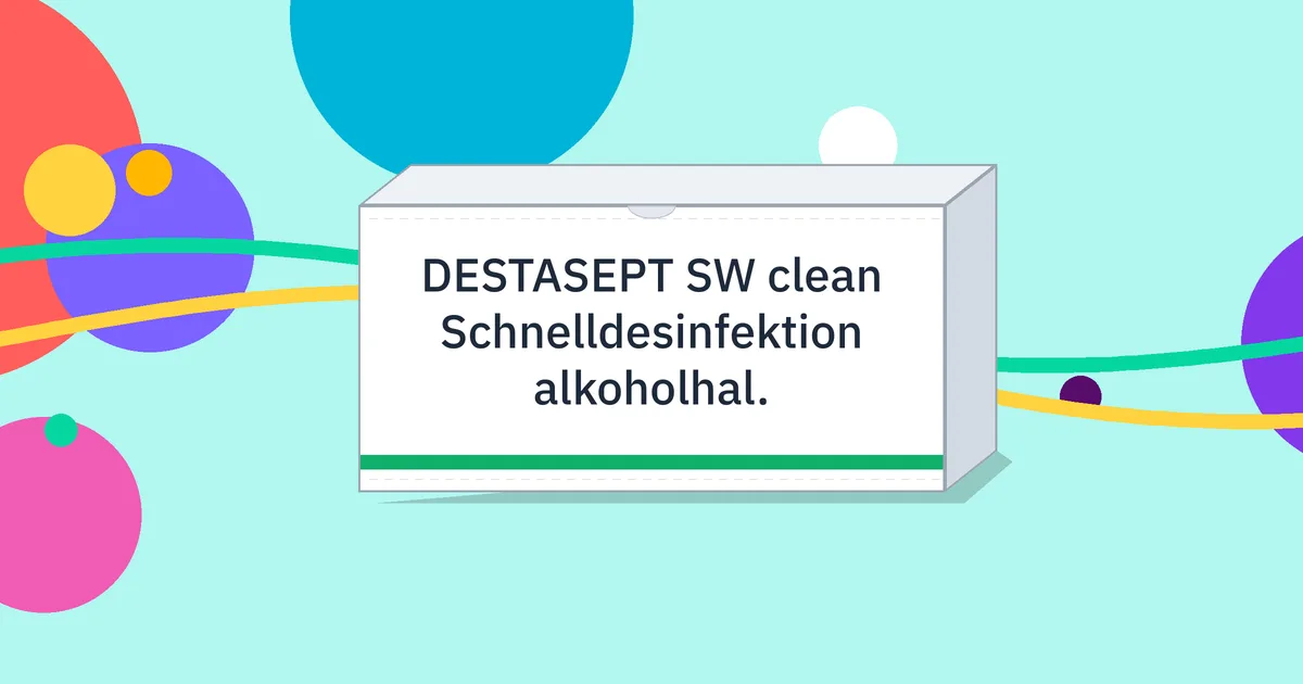 Symbolbild: Packung mit der Aufschrift DESTASEPT SW clean Schnelldesinfektion alkoholhal. (PZN 10088740) – Verfügbarkeit und Bezug in Apotheken in Frankfurt am Main