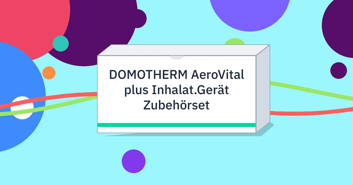Symbolbild: Packung mit der Aufschrift DOMOTHERM AeroVital plus Inhalat.Gerät Zubehörset (PZN 16033912) – Verfügbarkeit und Bezug in Apotheken in Frankfurt am Main