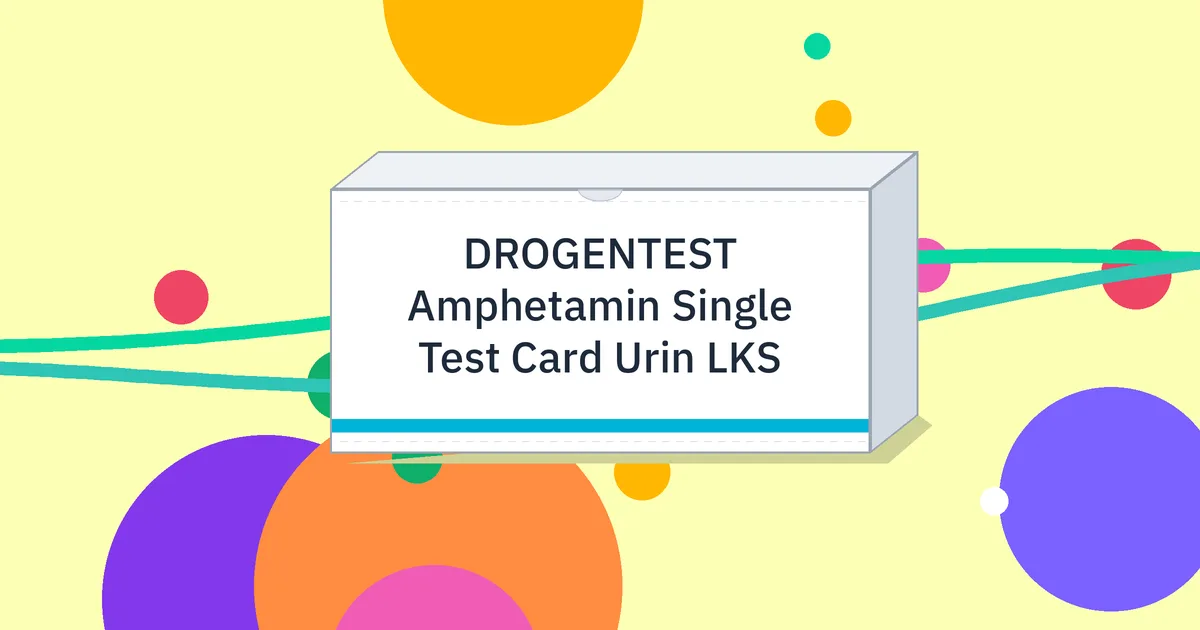 Symbolbild: Packung mit der Aufschrift DROGENTEST Amphetamin Single Test Card Urin LKS (PZN 04129104) – Verfügbarkeit und Bezug in Apotheken in Frankfurt am Main