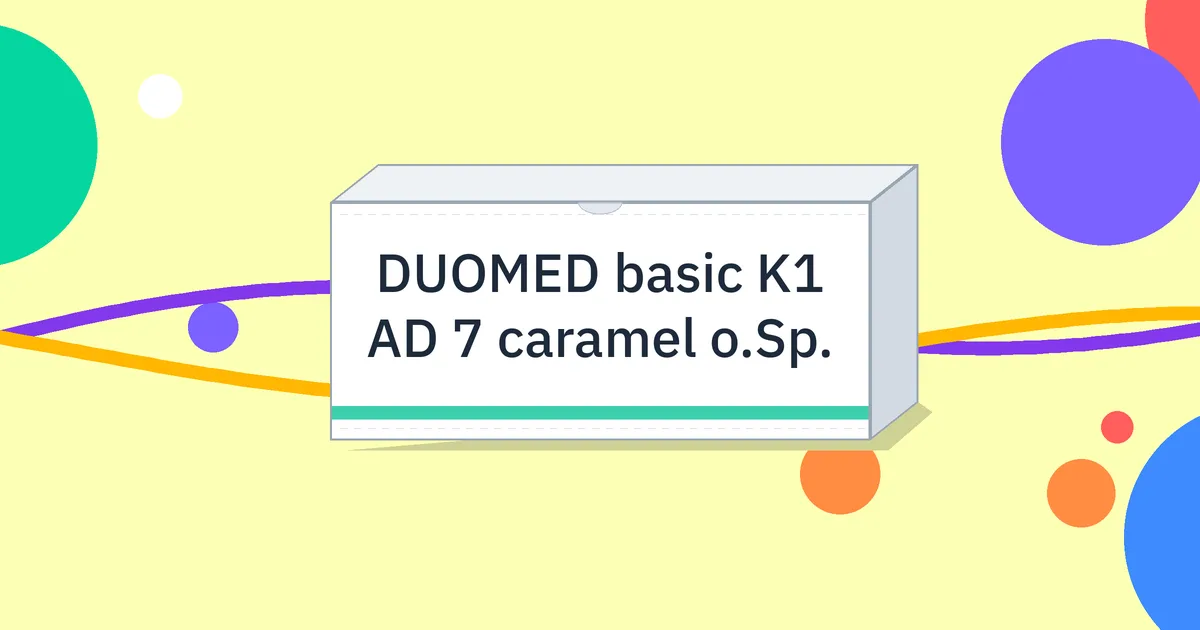 Symbolbild: Packung mit der Aufschrift DUOMED basic K1 AD 7 caramel o.Sp. (PZN 20903224) – Verfügbarkeit und Bezug in Apotheken in Frankfurt am Main