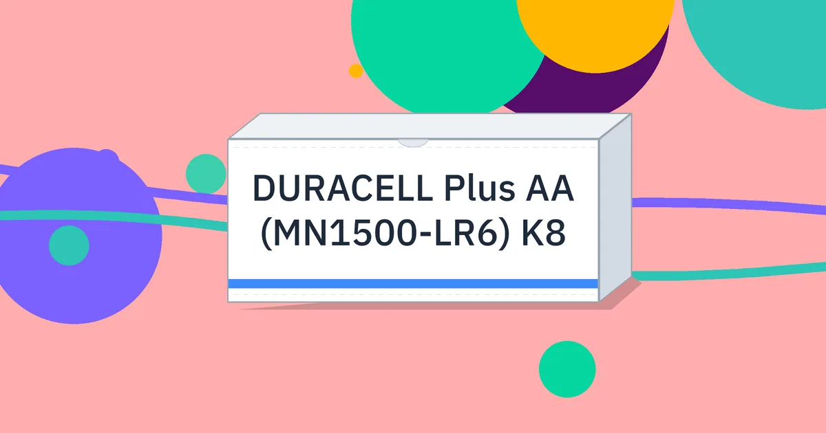 Symbolbild: Packung mit der Aufschrift DURACELL Plus AA (MN1500-LR6) K8 (PZN 17575644) – Verfügbarkeit und Bezug in Apotheken in Frankfurt am Main
