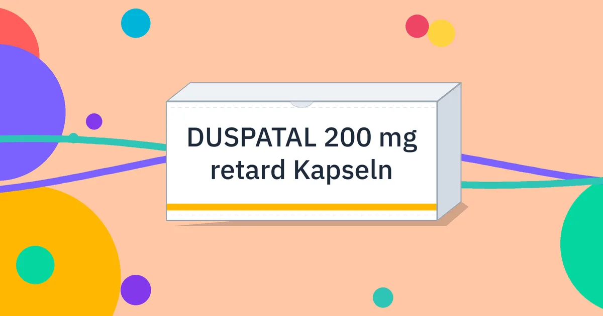 Symbolbild: Packung mit der Aufschrift DUSPATAL 200 mg retard Kapseln (PZN 00364386) – Verfügbarkeit und Bezug in Apotheken in Frankfurt am Main