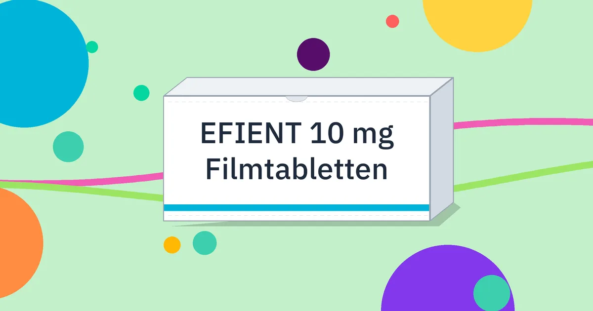 Symbolbild: Packung mit der Aufschrift EFIENT 10 mg Filmtabletten (PZN 09276198) – Verfügbarkeit und Bezug in Apotheken in Frankfurt am Main