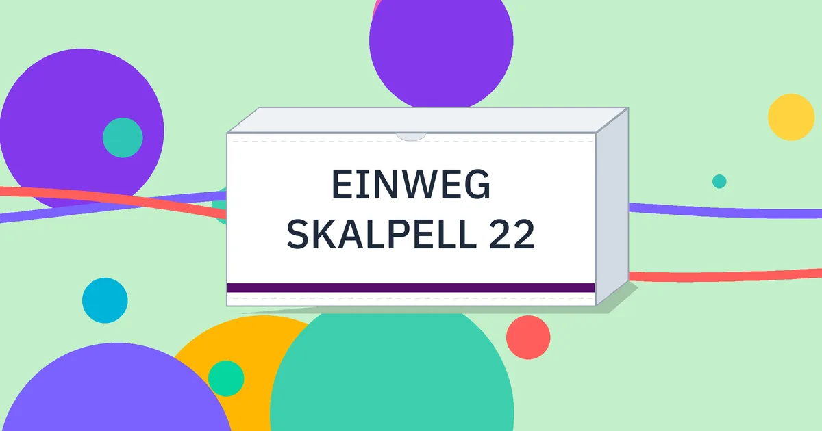 Symbolbild: Packung mit der Aufschrift EINWEG SKALPELL 22 (PZN 16916072) – Verfügbarkeit und Bezug in Apotheken in Frankfurt am Main