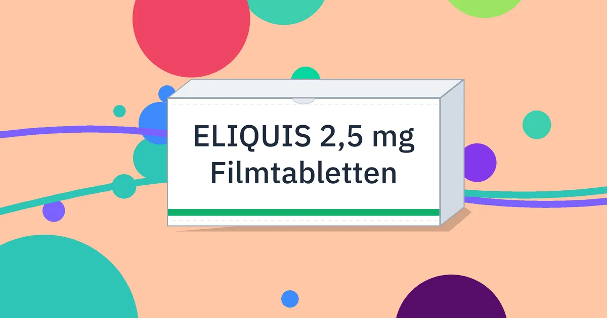 Symbolbild: Packung mit der Aufschrift ELIQUIS 2,5 mg Filmtabletten (PZN 08400035) – Verfügbarkeit und Bezug in Apotheken in Frankfurt am Main