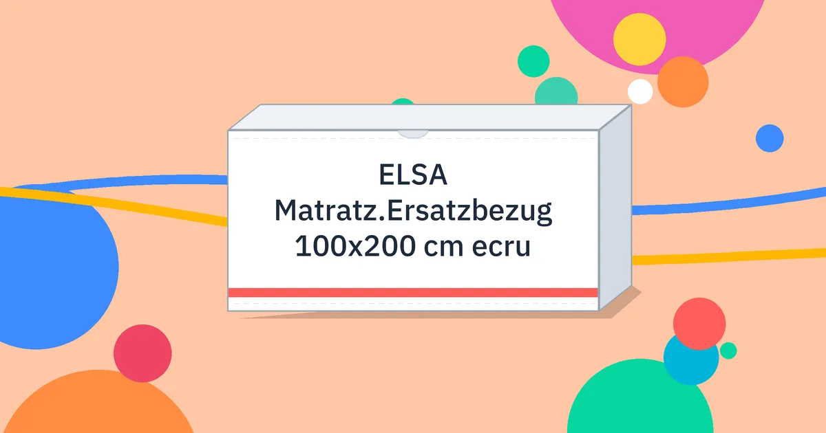 Symbolbild: Packung mit der Aufschrift ELSA Matratz.Ersatzbezug 100x200 cm ecru (PZN 02817478) – Verfügbarkeit und Bezug in Apotheken in Frankfurt am Main