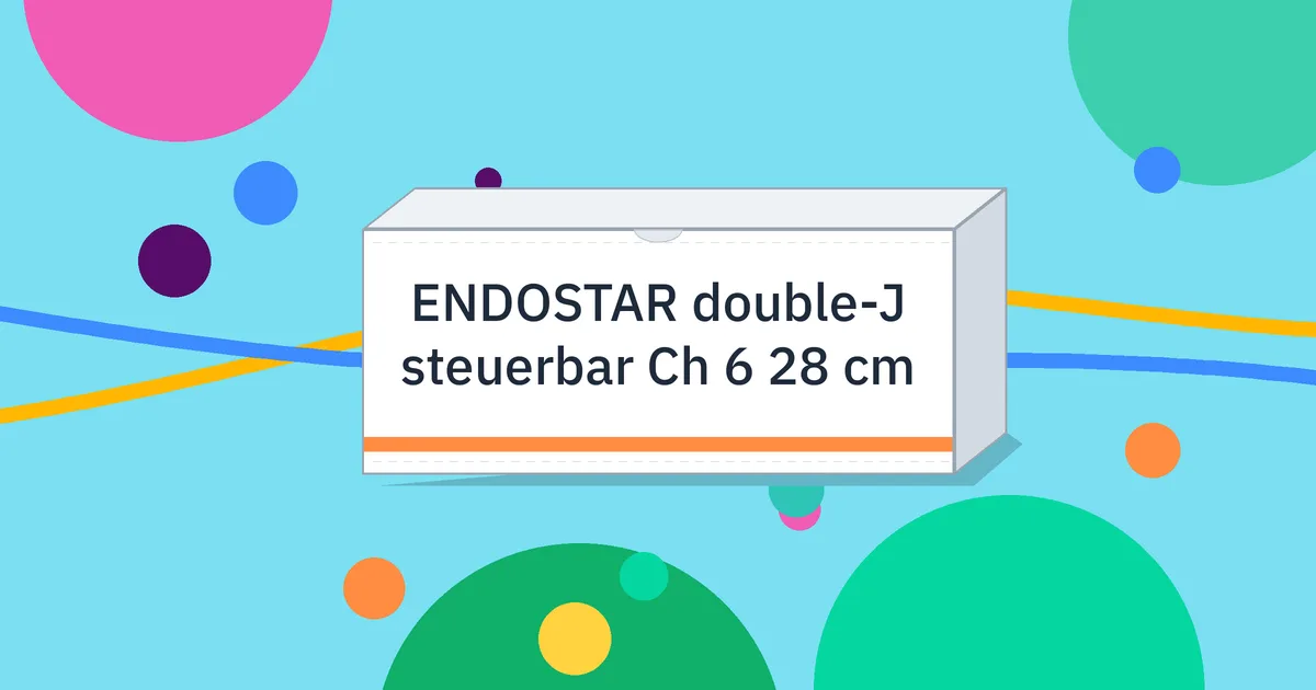 Symbolbild: Packung mit der Aufschrift ENDOSTAR double-J steuerbar Ch 6 28 cm (PZN 00440029) – Verfügbarkeit und Bezug in Apotheken in Frankfurt am Main