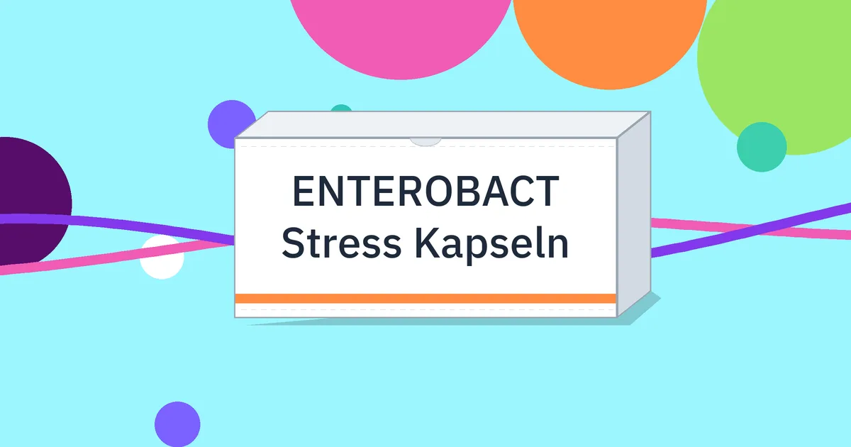 Symbolbild: Packung mit der Aufschrift ENTEROBACT Stress Kapseln (PZN 13969168) – Verfügbarkeit und Bezug in Apotheken in Frankfurt am Main