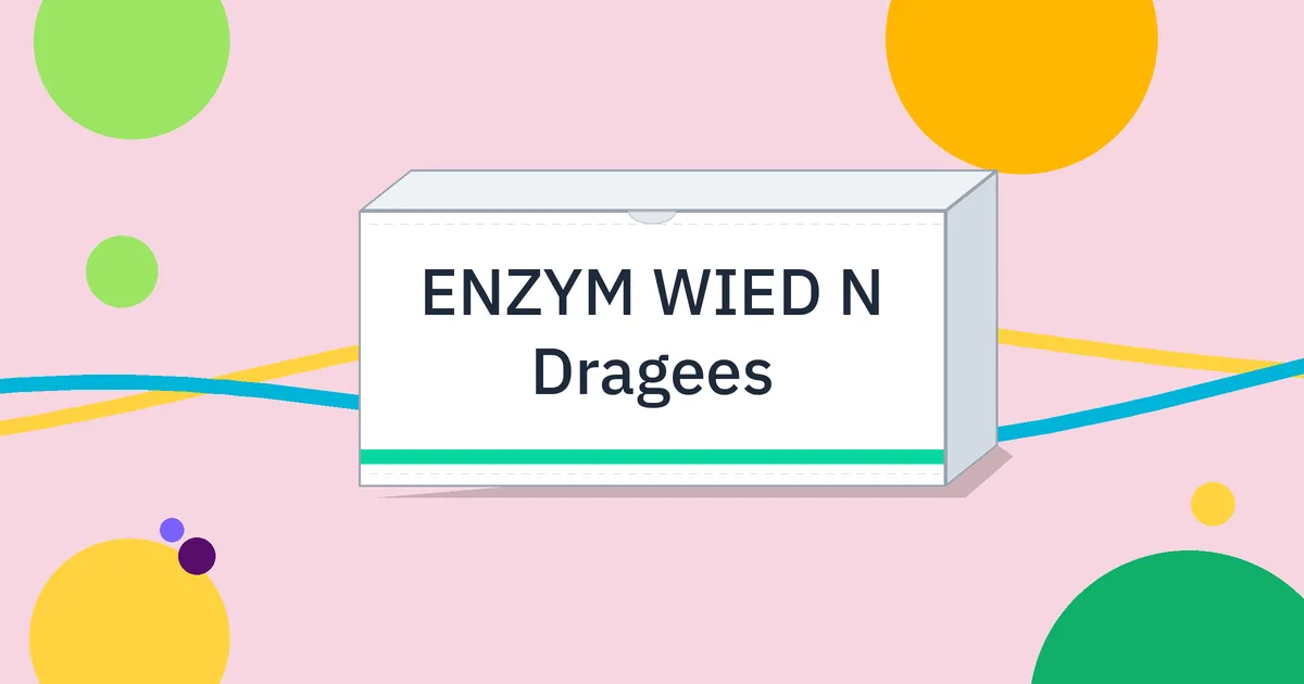 Symbolbild: Packung mit der Aufschrift ENZYM WIED N Dragees (PZN 00602207) – Verfügbarkeit und Bezug in Apotheken in Frankfurt am Main