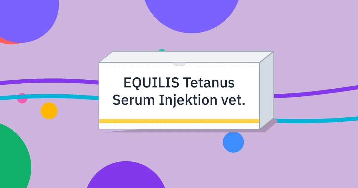 Symbolbild: Packung mit der Aufschrift EQUILIS Tetanus Serum Injektion vet. (PZN 01430889) – Verfügbarkeit und Bezug in Apotheken in Frankfurt am Main