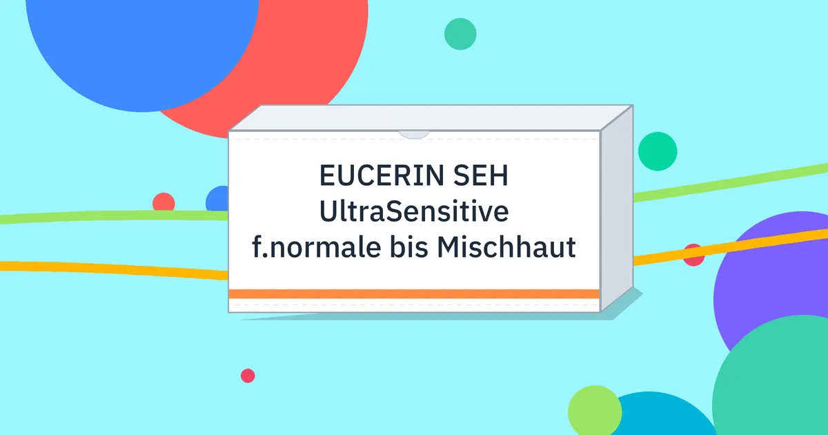 Symbolbild: Packung mit der Aufschrift EUCERIN SEH UltraSensitive f.normale bis Mischhaut (PZN 10268689) – Verfügbarkeit und Bezug in Apotheken in Frankfurt am Main