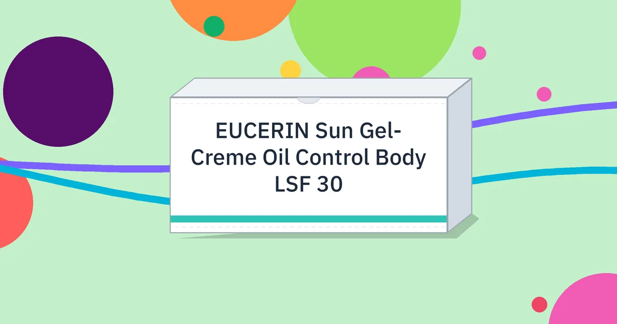 Symbolbild: Packung mit der Aufschrift EUCERIN Sun Gel-Creme Oil Control Body LSF 30 (PZN 16015587) – Verfügbarkeit und Bezug in Apotheken in Frankfurt am Main
