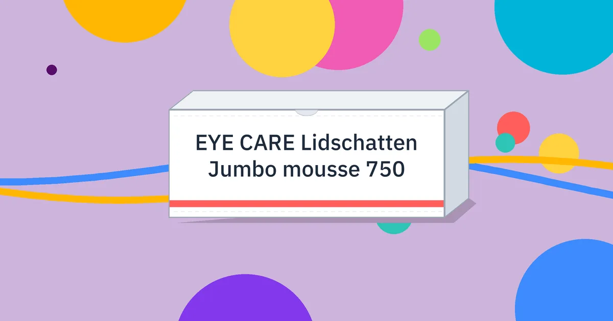 Symbolbild: Packung mit der Aufschrift EYE CARE Lidschatten Jumbo mousse 750 (PZN 10529173) – Verfügbarkeit und Bezug in Apotheken in Frankfurt am Main