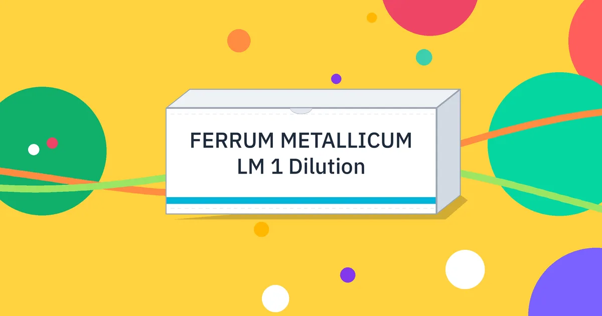 Symbolbild: Packung mit der Aufschrift FERRUM METALLICUM LM 1 Dilution (PZN 12850175) – Verfügbarkeit und Bezug in Apotheken in Frankfurt am Main